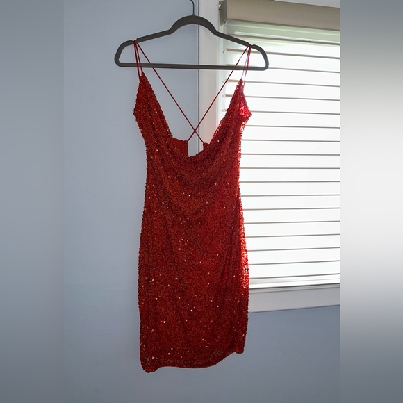 Retrofete | Dresses | Retrofete Mindi Sequin Cowl Neck Dress | Poshmark